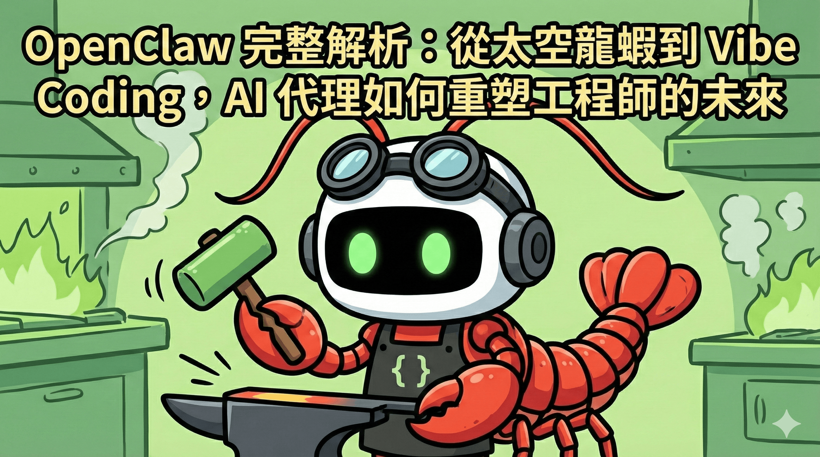 OpenClaw 完整解析：從太空龍蝦到 Vibe Coding，AI 代理如何重塑工程師的未來 | 鍛碼匠 Fordige
